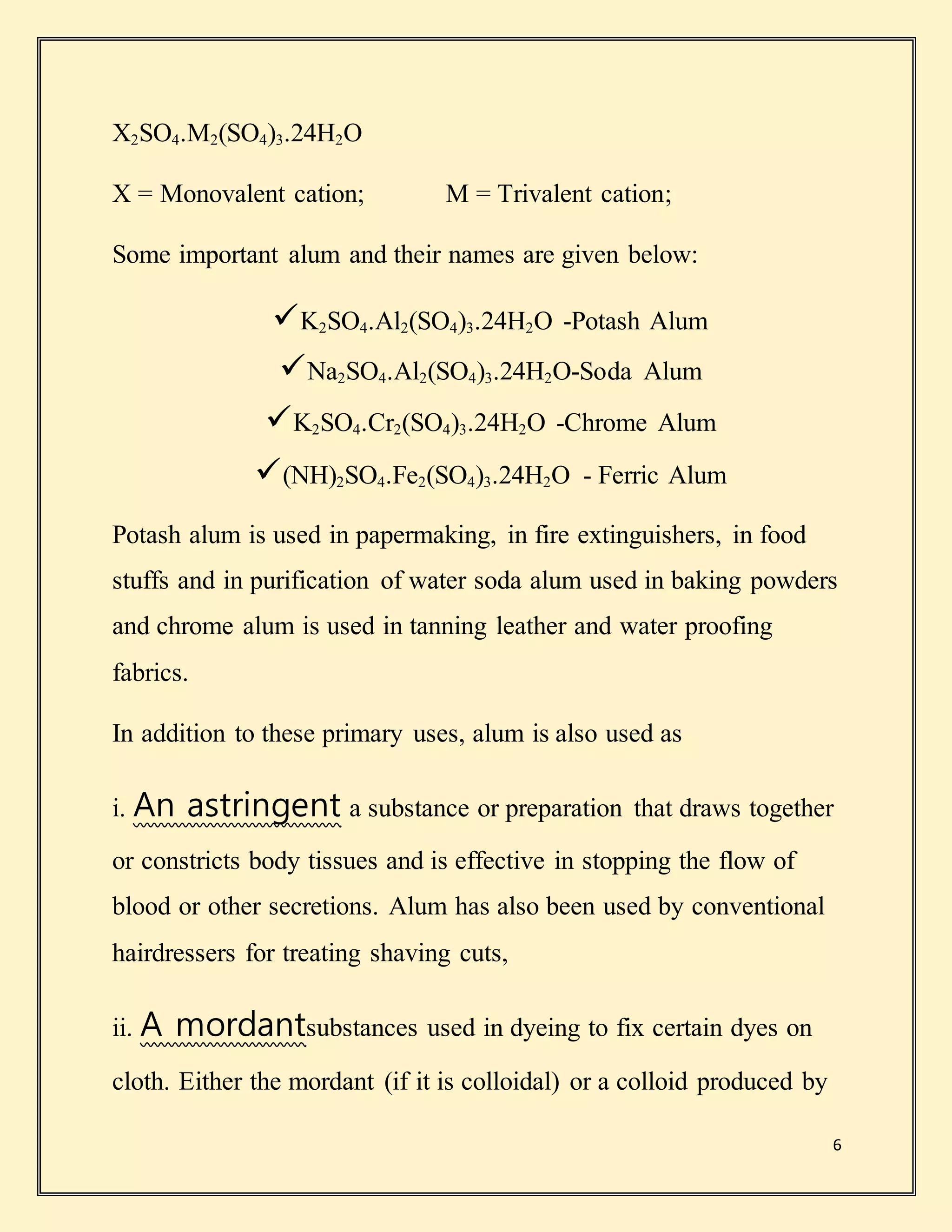 Preparation of potash alum from aluminium scrap | DOCX