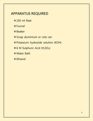 Preparation of potash alum from aluminium scrap | DOCX