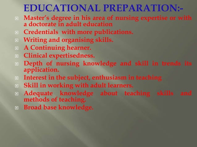 Preparation of professional teacher organizing professional aspects of ...