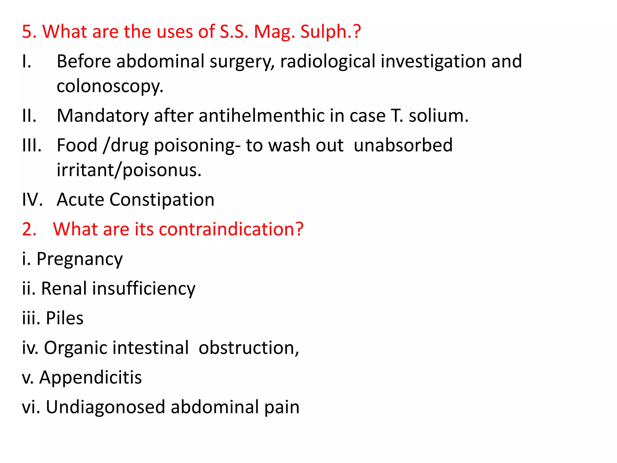 Preparation of Purgative Mixture Magnesium Sulphate | PPTX