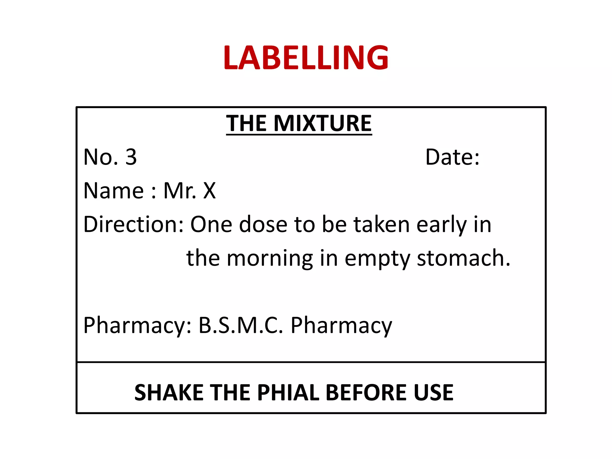 Preparation of Purgative Mixture Magnesium Sulphate | PPTX