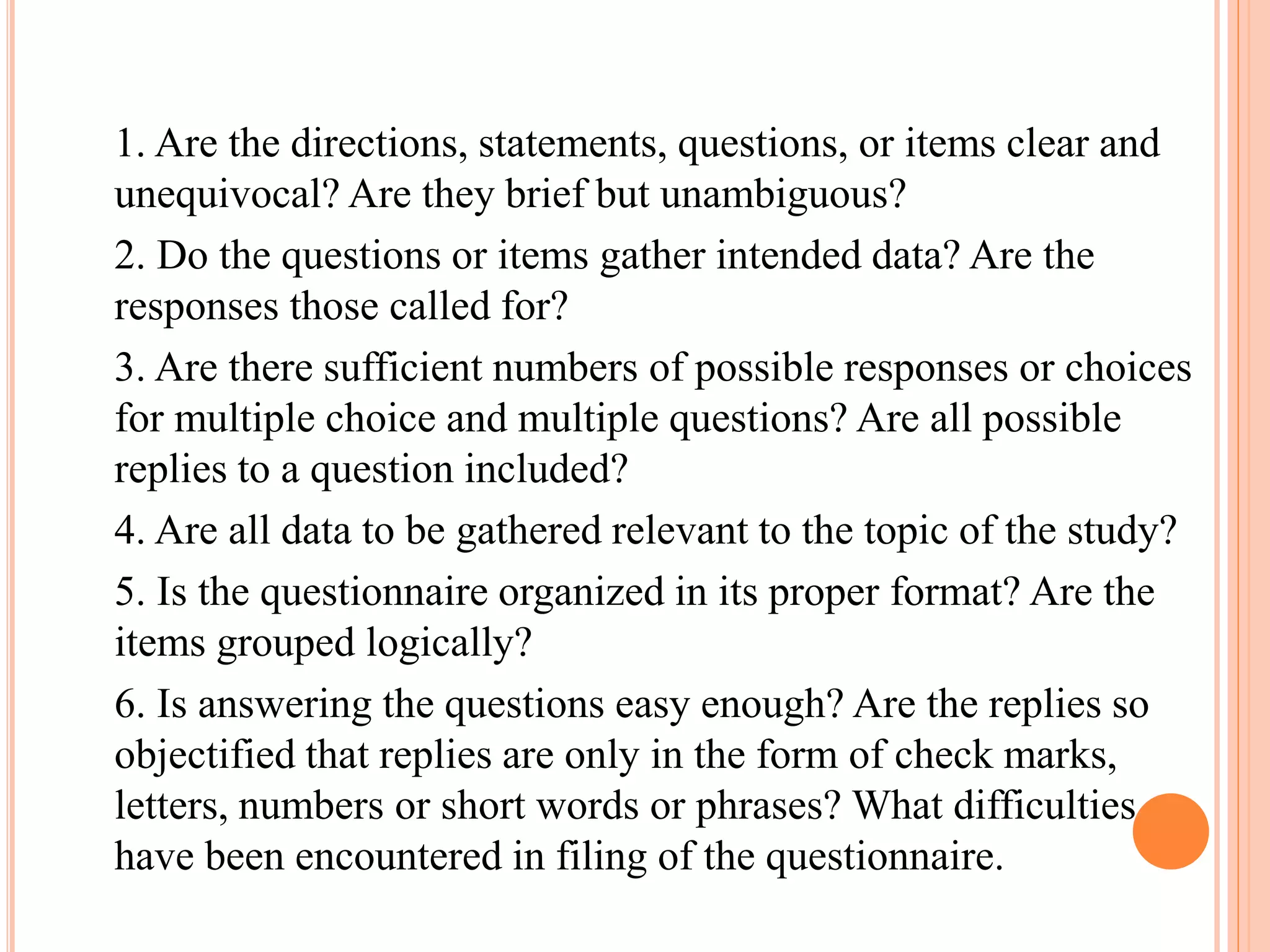 Preparation of questionnaire | PDF
