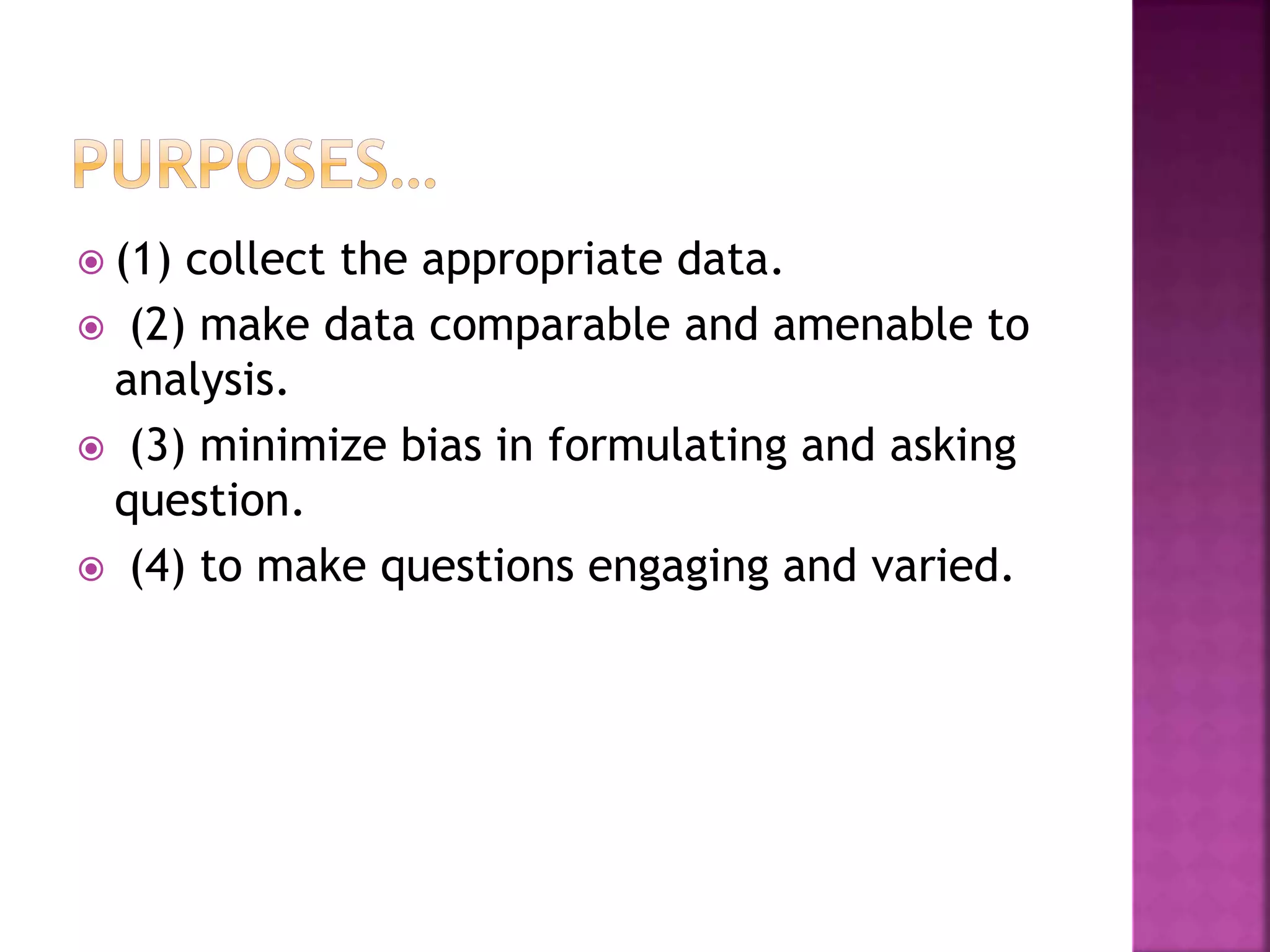 Preparation of questionnaires | PPTX