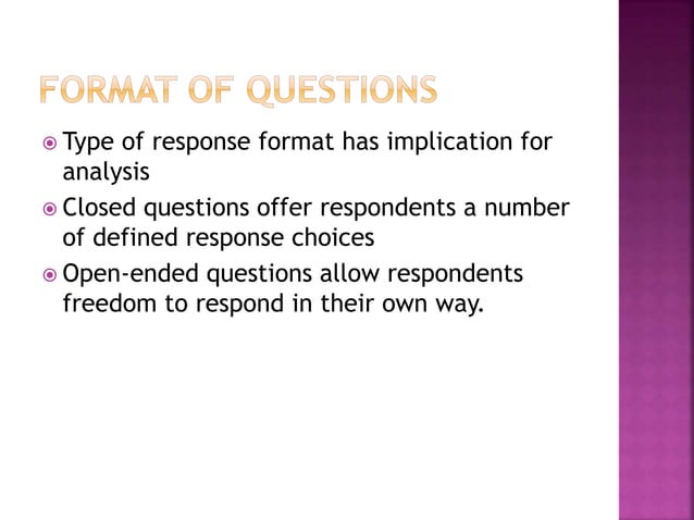 Preparation of questionnaires | PPTX