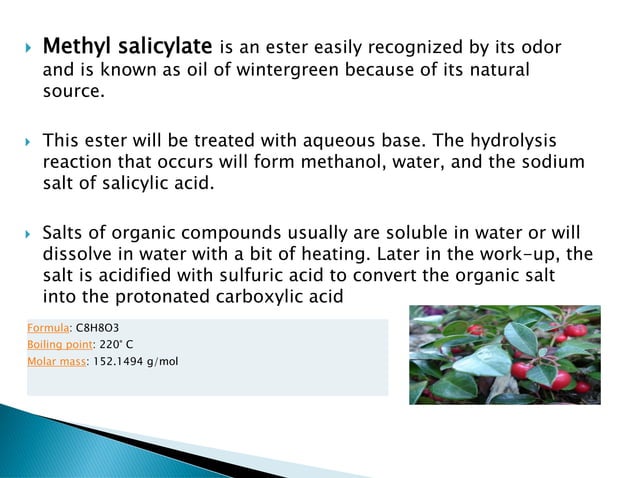 Preparation of Salicylic Acid By Hydrolysis of Methyl Salicylate .pdf