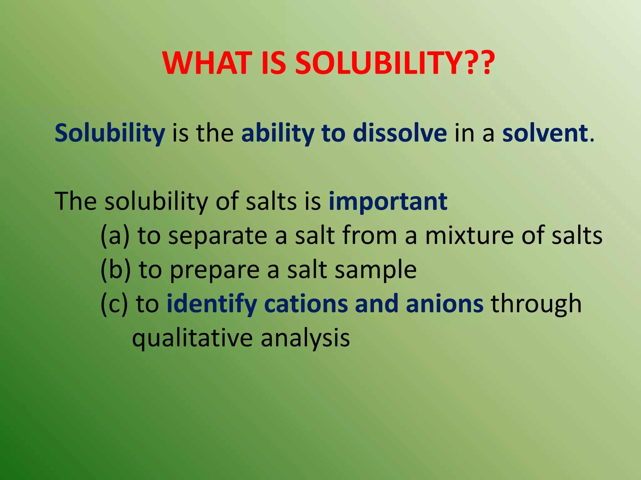 Preparation of salts | PPTX