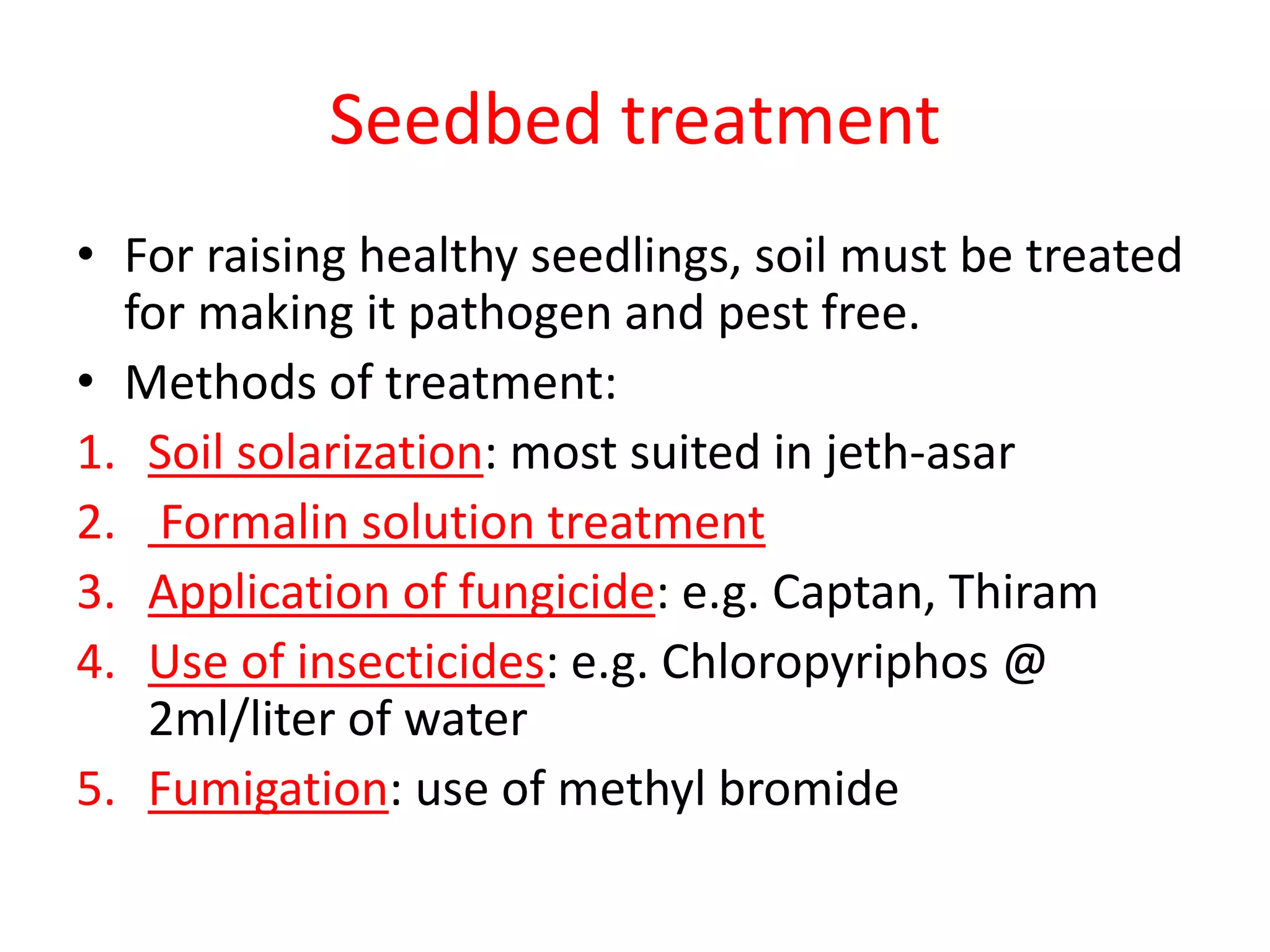 Preparation of seed bed | PPTX