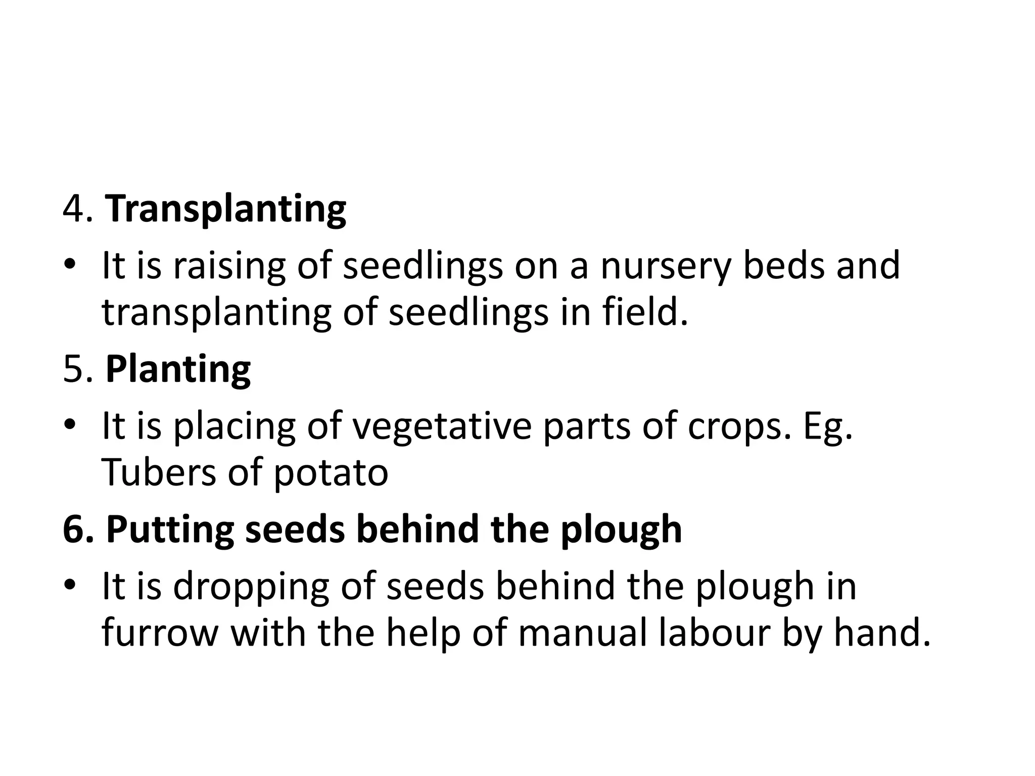 Preparation of seed bed | PPTX