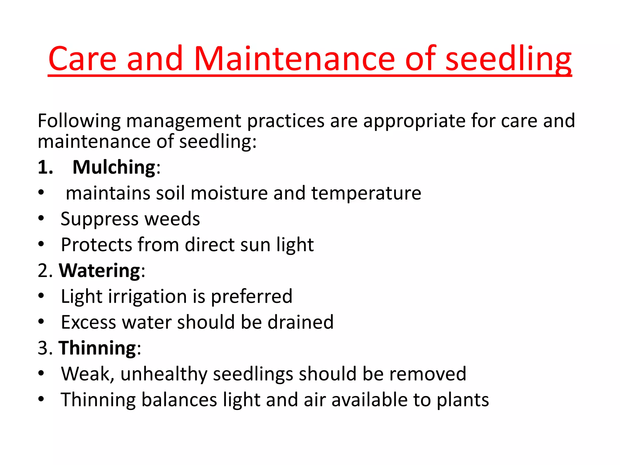 Preparation of seed bed | PPTX