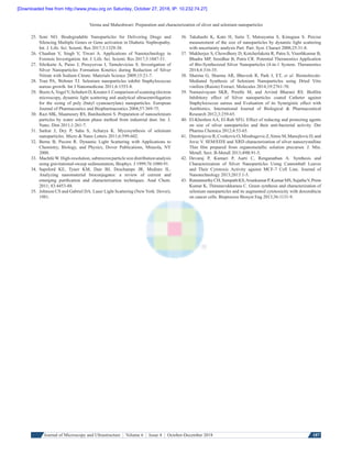 Preparation of sliver and selenium n ps and its characterization by dls ...