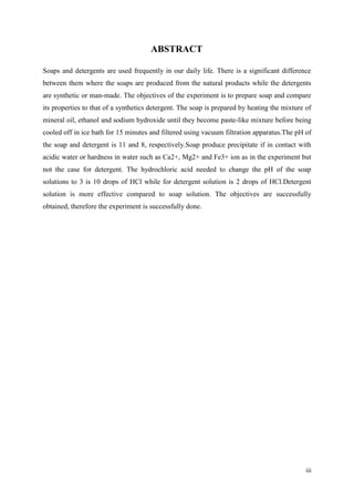 A Report on Preparation of soap | PDF