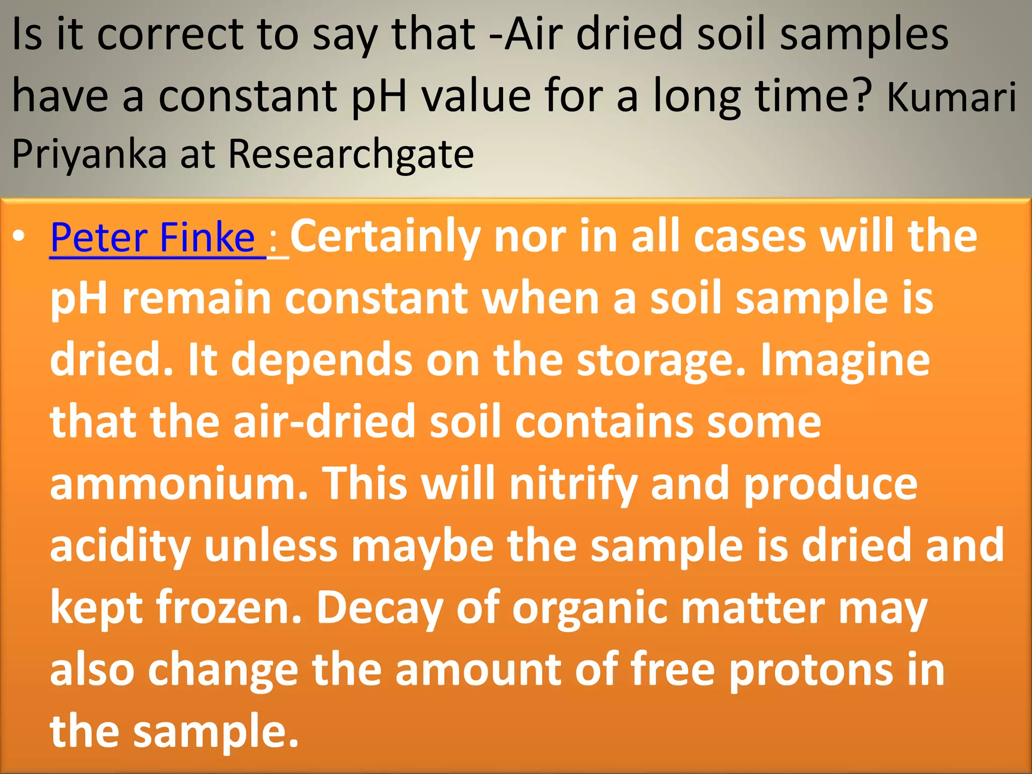 Preparation of soil sample part i | PPTX