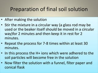 Preparation of soil sample part i | PPTX