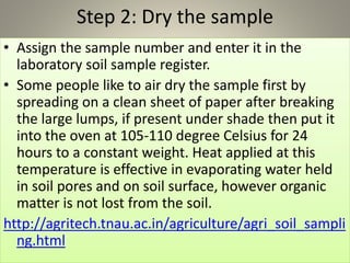 Preparation of soil sample part i | PPTX