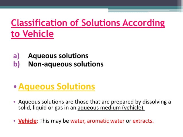 Preparation of solution | PPTX