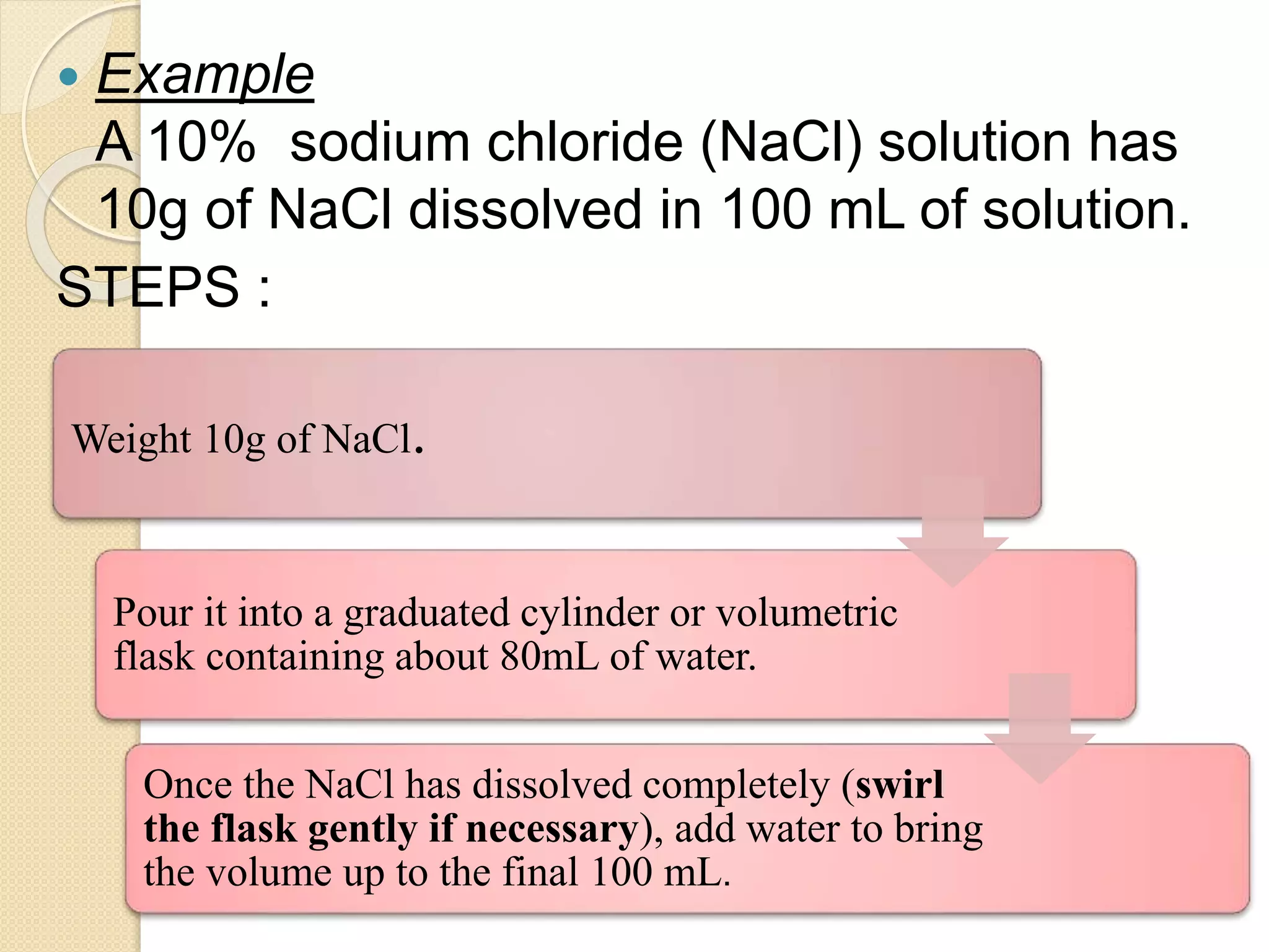 chemistry : Preparation of solution | PPTX