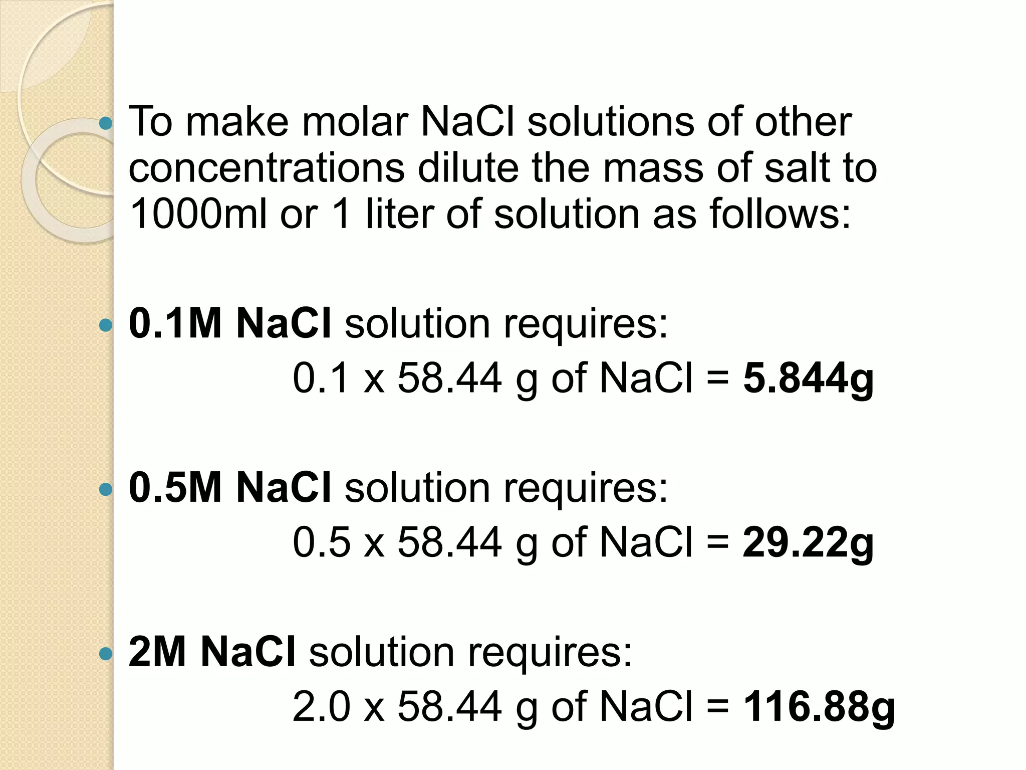 chemistry : Preparation of solution | PPTX