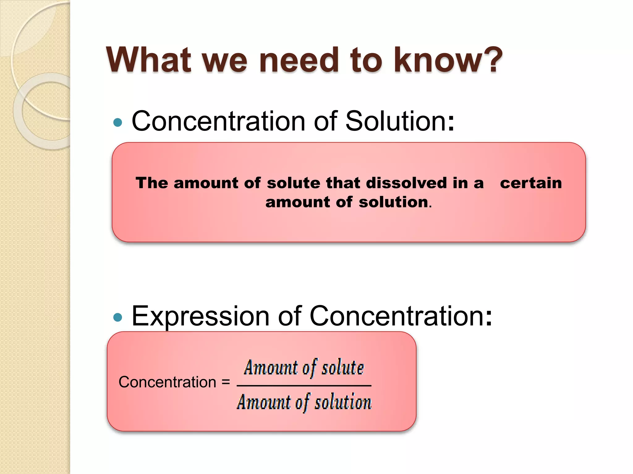 chemistry : Preparation of solution | PPTX