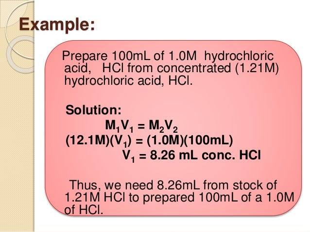 chemistry : Preparation of solution