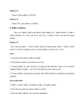 Preparation of solutions | DOCX