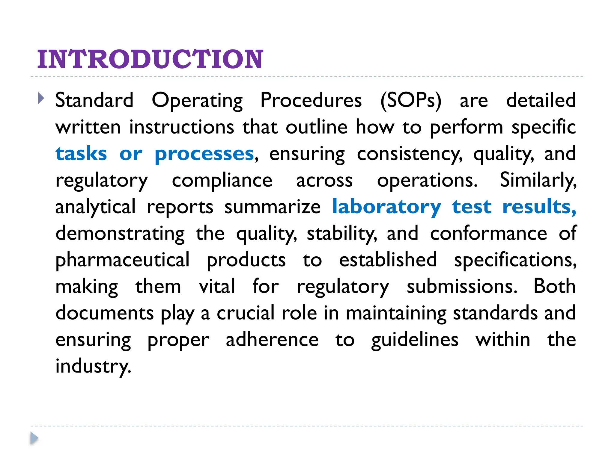 Preparation of SOPs and Analytical reports.pptx