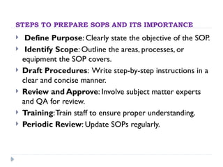 Preparation of SOPs and Analytical reports.pptx