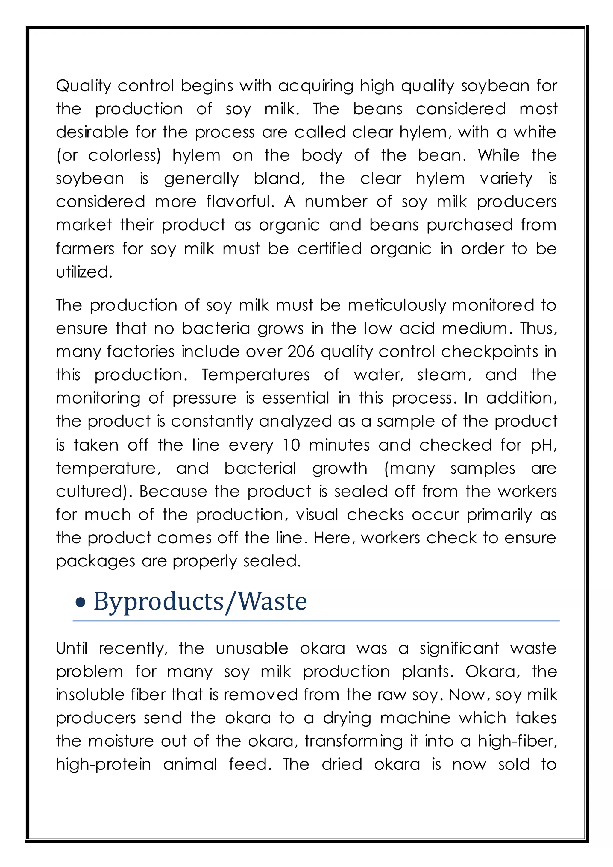 Preparation Of Soy Milk And Its Comparison With Natural Milk Class XII ...