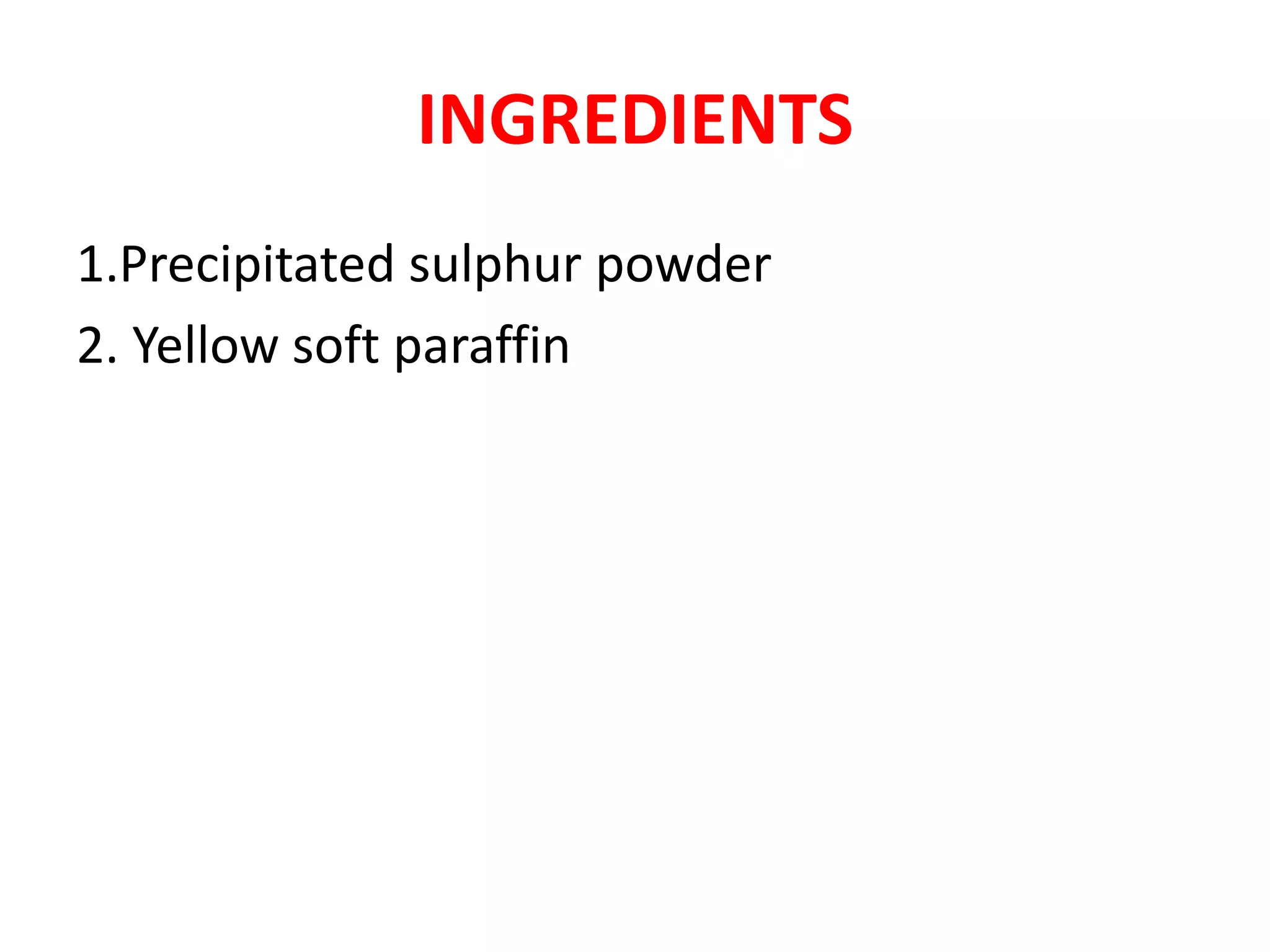 Preparation of sulphur ointment | PPTX