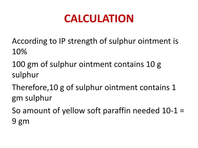 Preparation of sulphur ointment | PPTX