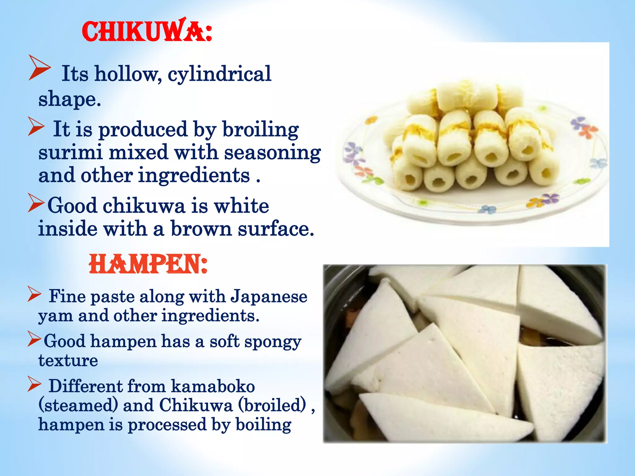 Preparation of surimi and minced based fishery products | PDF