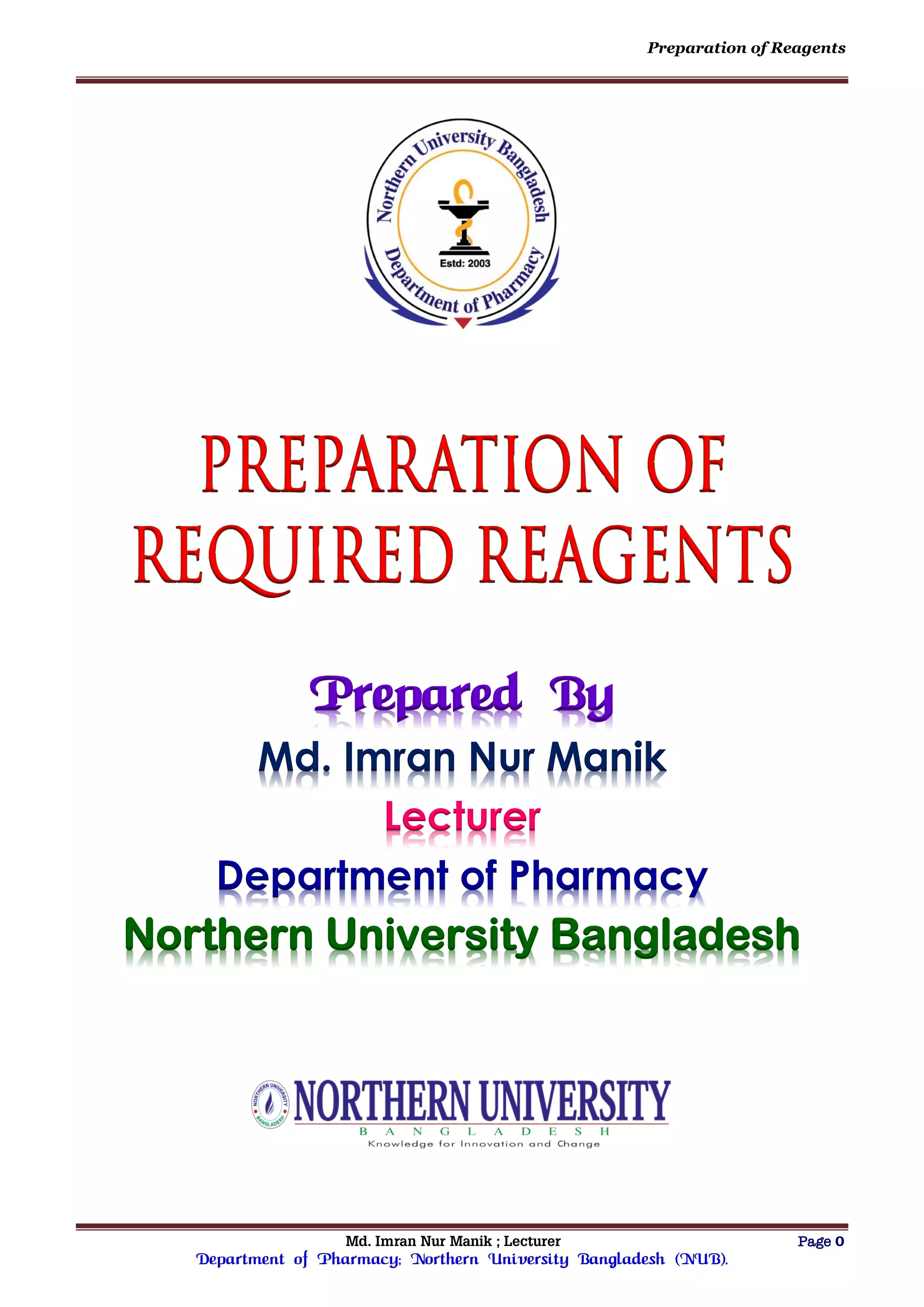 Preparation of the LAB reagents | PDF