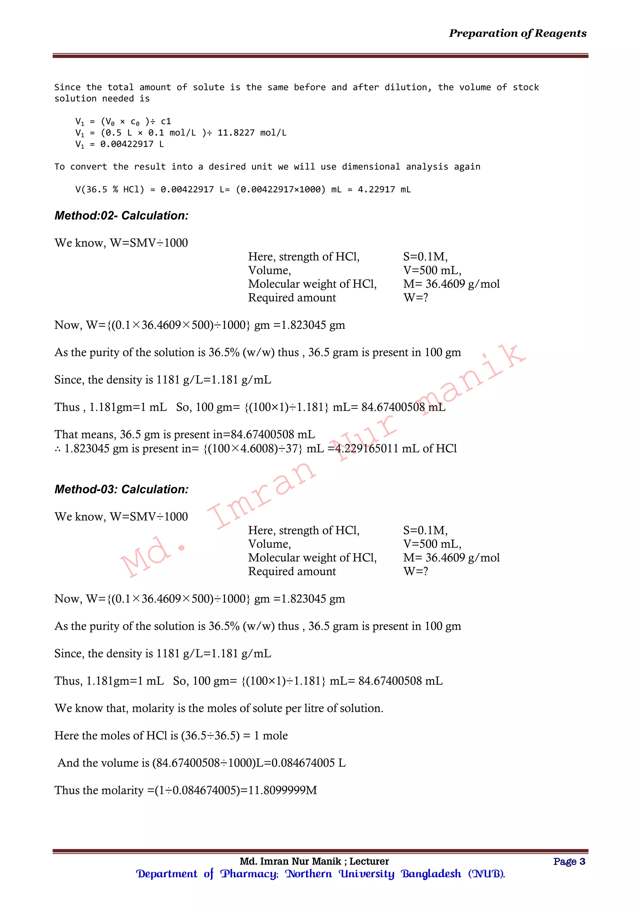 Preparation of the LAB reagents | PDF