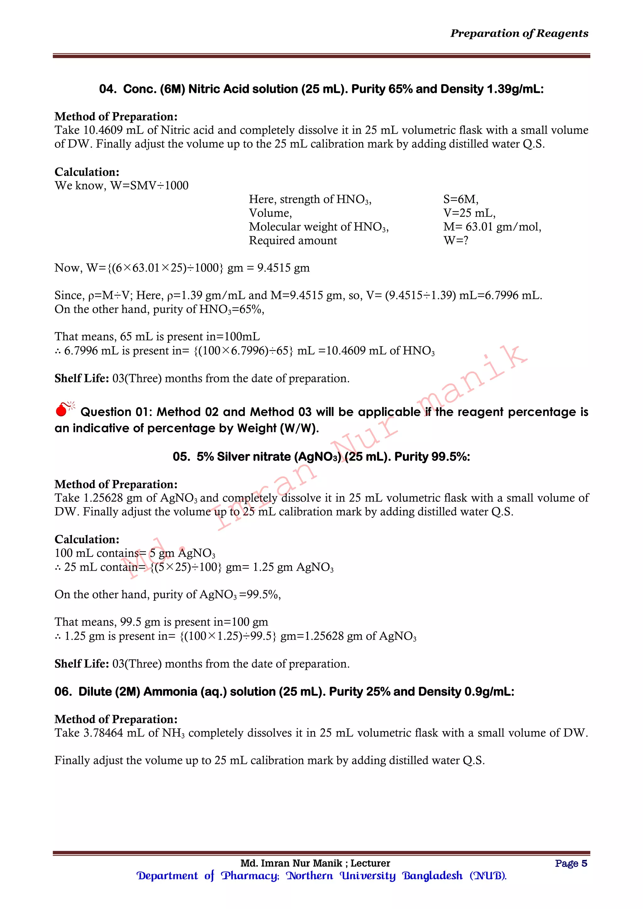 Preparation of the LAB reagents | PDF