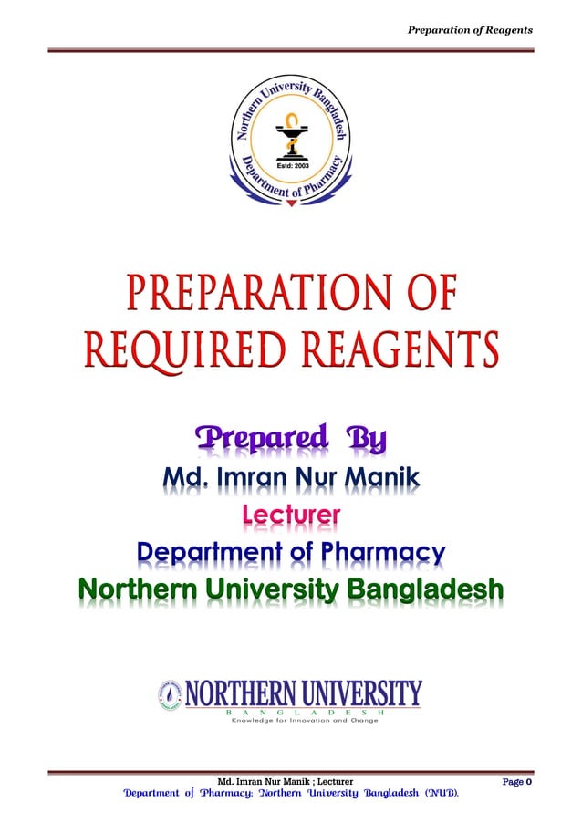 Preparation of the LAB reagents | PDF