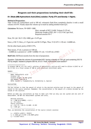 Preparation of the LAB reagents | PDF