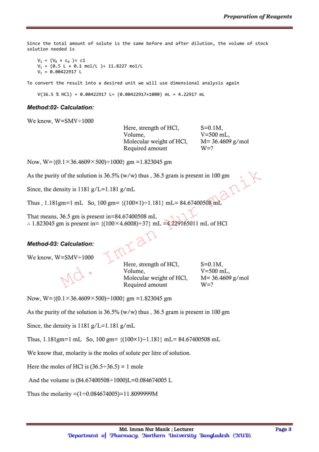 Preparation of the LAB reagents | PDF