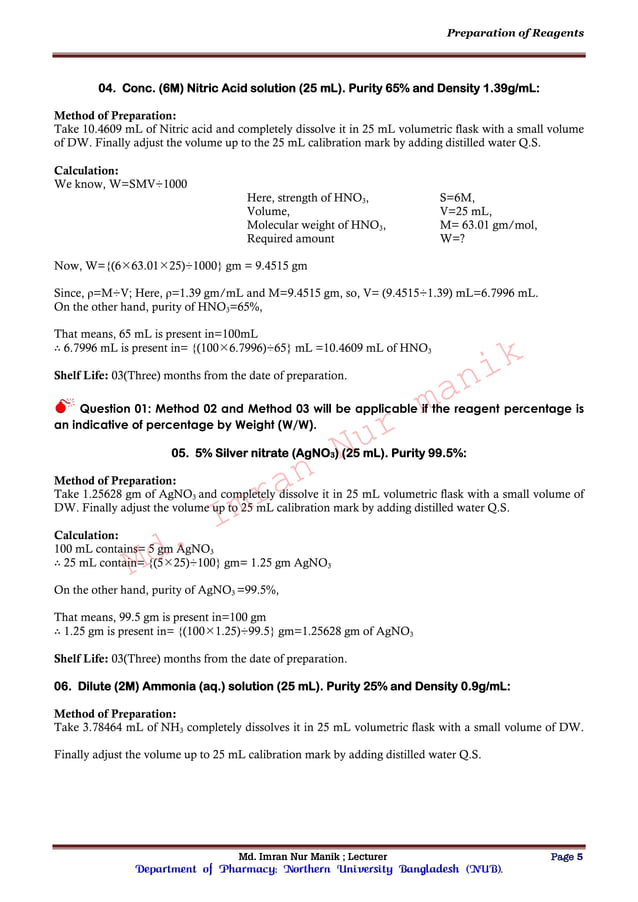 Preparation of the LAB reagents | PDF