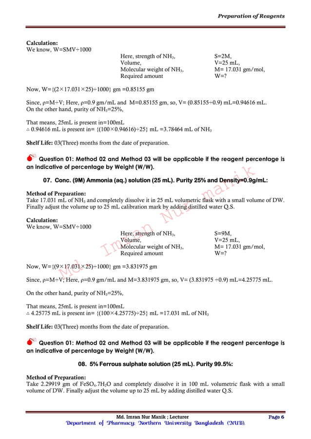 Preparation of the LAB reagents | PDF