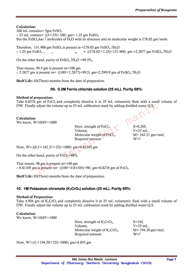 Preparation of the LAB reagents | PDF