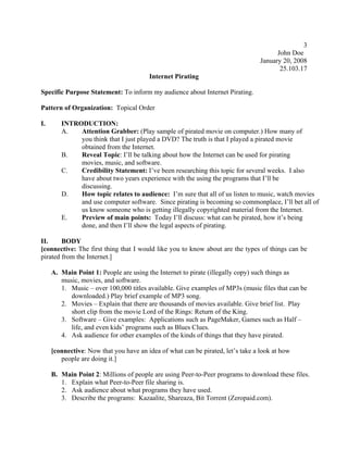Preparation outline handout_2014 # Public Speaking | PDF
