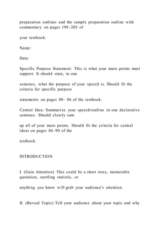 Preparation outline name datespecific purpose statement | DOCX