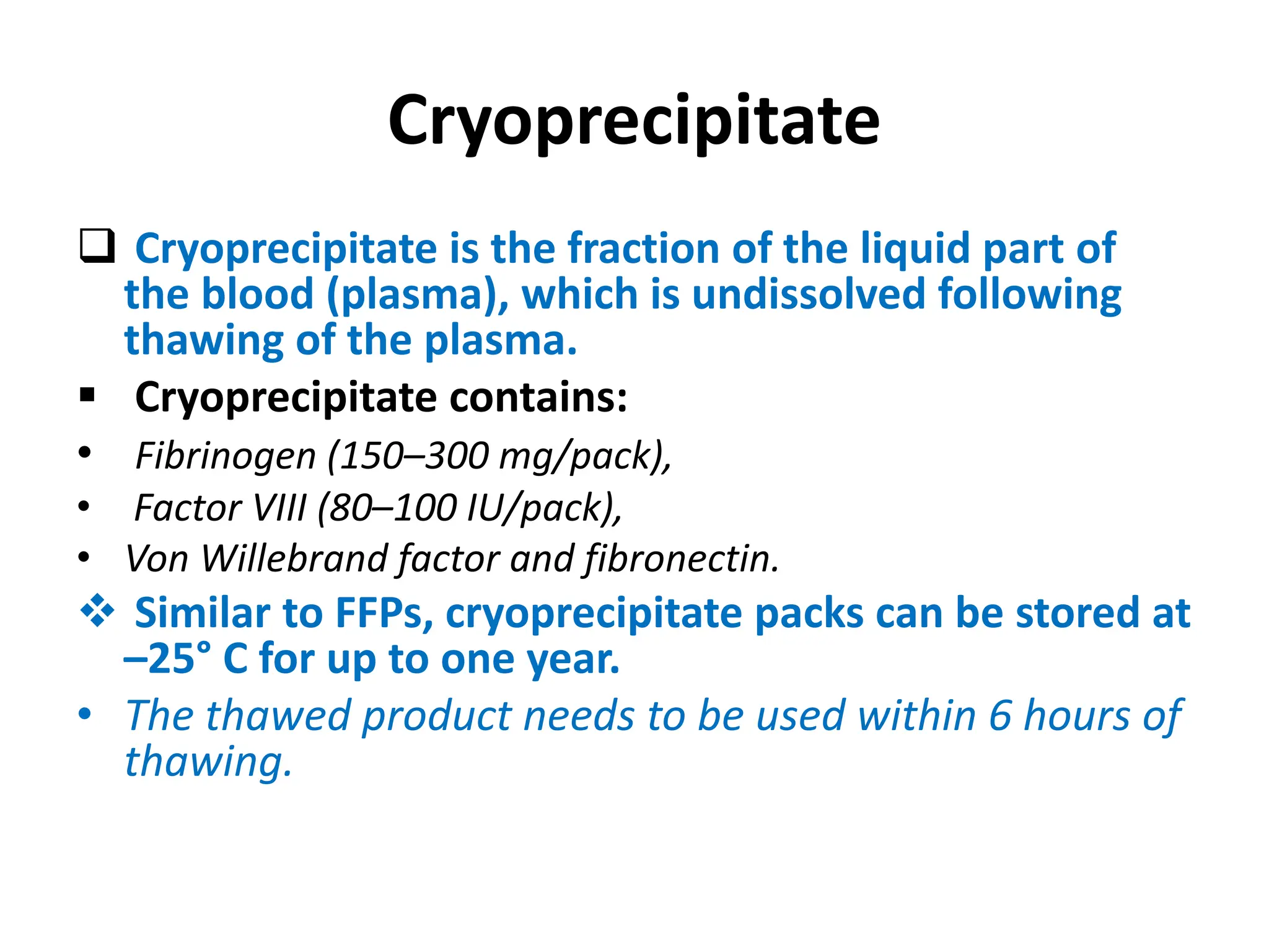 Preparations of Blood component, for use. | PPTX