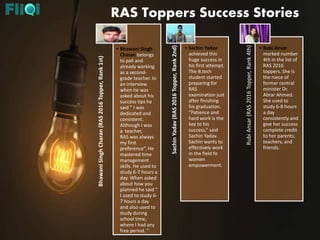 Preparation Tips for RAS | PPTX | Educational Assessment | Education