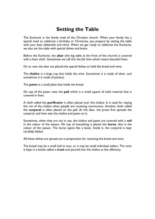 Preparing children for communion | DOC
