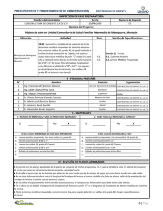 Preparatoria de Cubierta de Techos | PDF