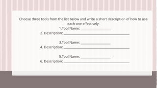 Lesson 1 in technology and livelihood education 7/8 preparatory tools.pptx