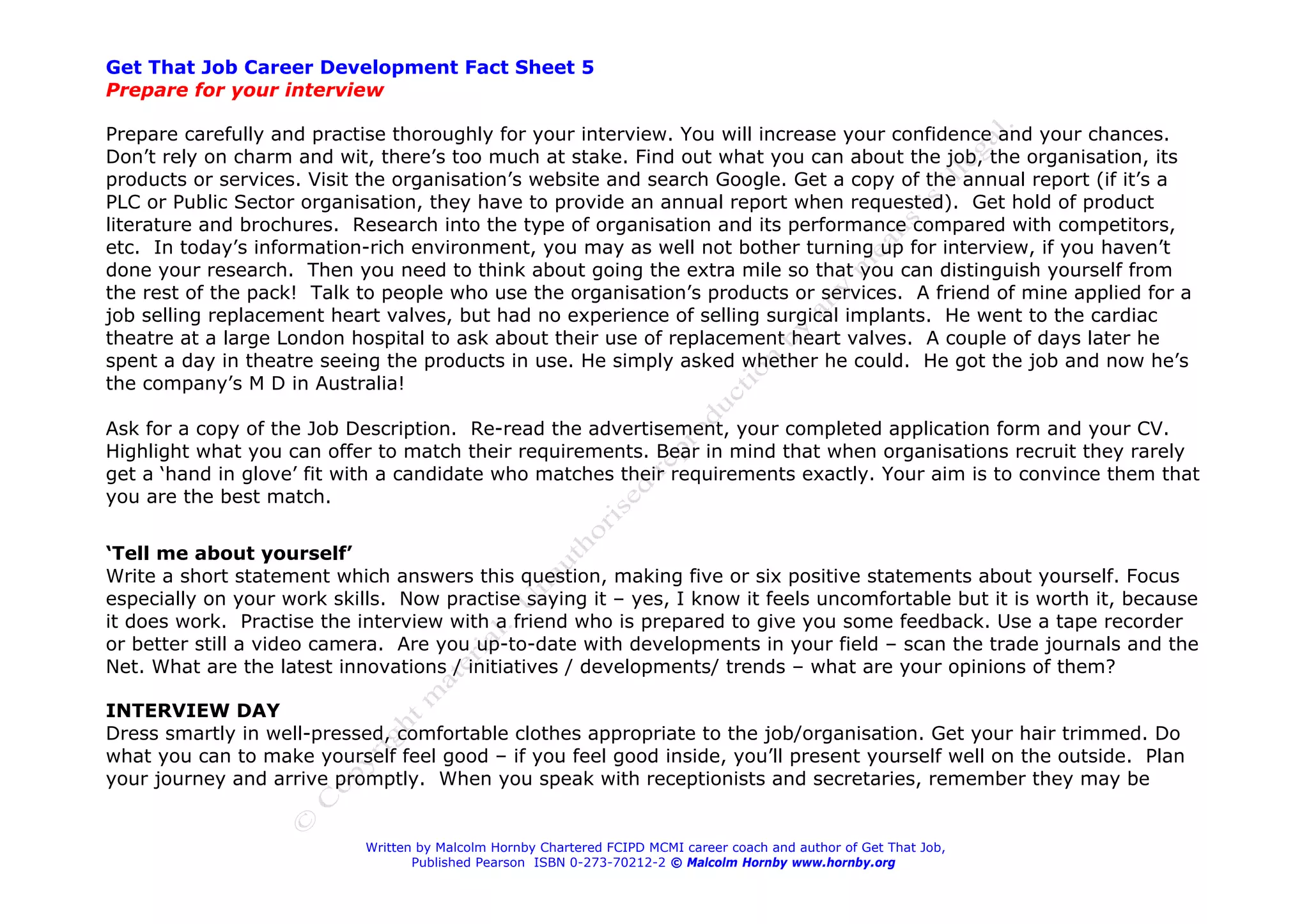 Job Hunting - How to win in your interview | PPT