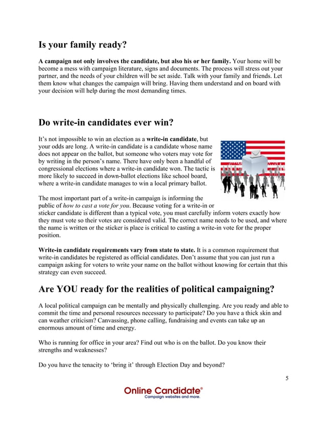 Preparing to Run for Political Office | PDF