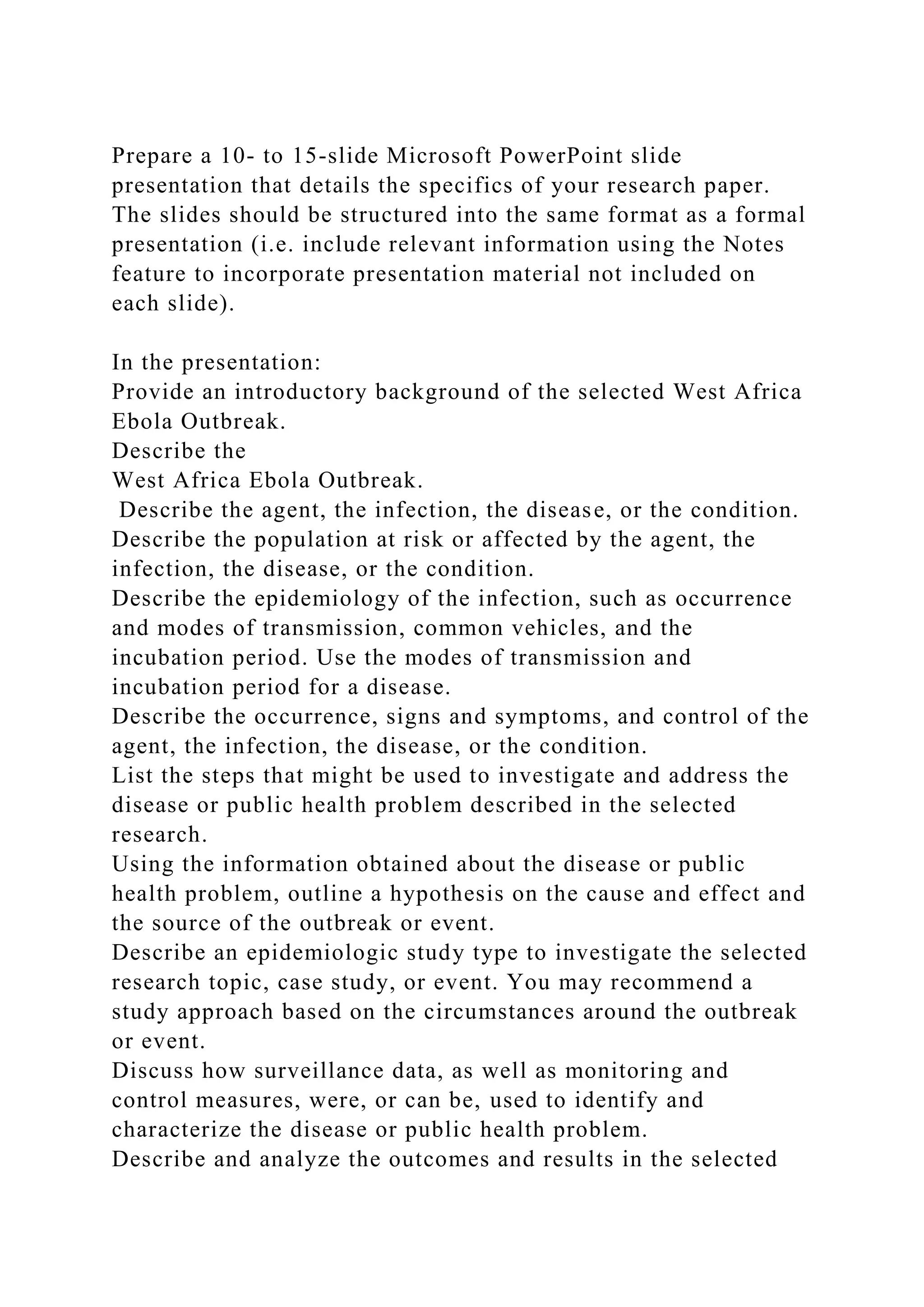 Prepare a 10- to 15-slide Microsoft PowerPoint slide presentation th.docx