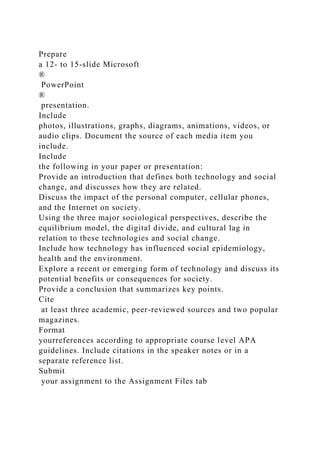 Prepare a 12- to 15-slide Microsoft® PowerPoint® presentat.docx